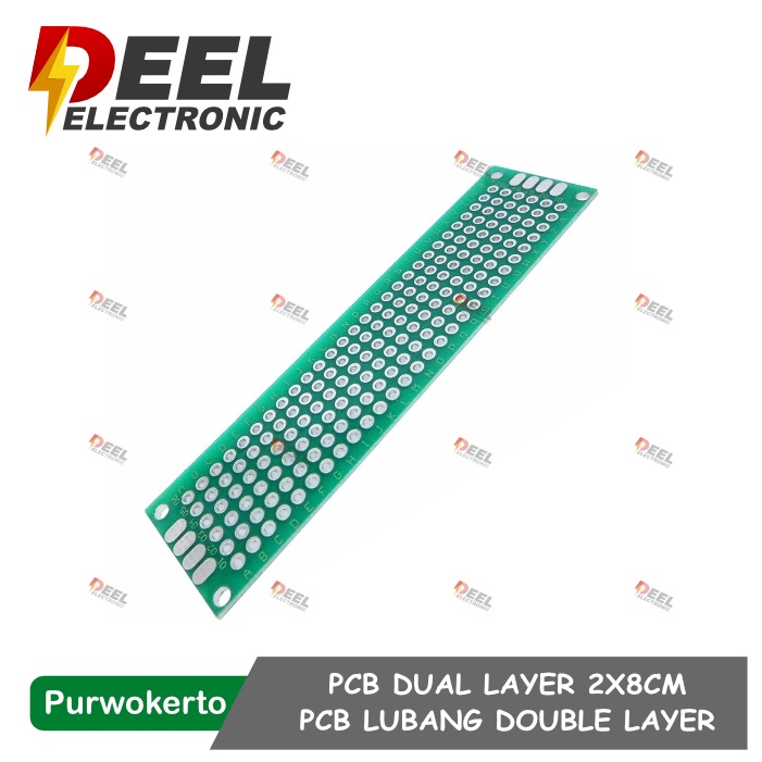 Jual PCB DUAL LAYER 2X8CM PCB LUBANG DOUBLE LAYER PCB MATRIX 2X8CM FR4 ...
