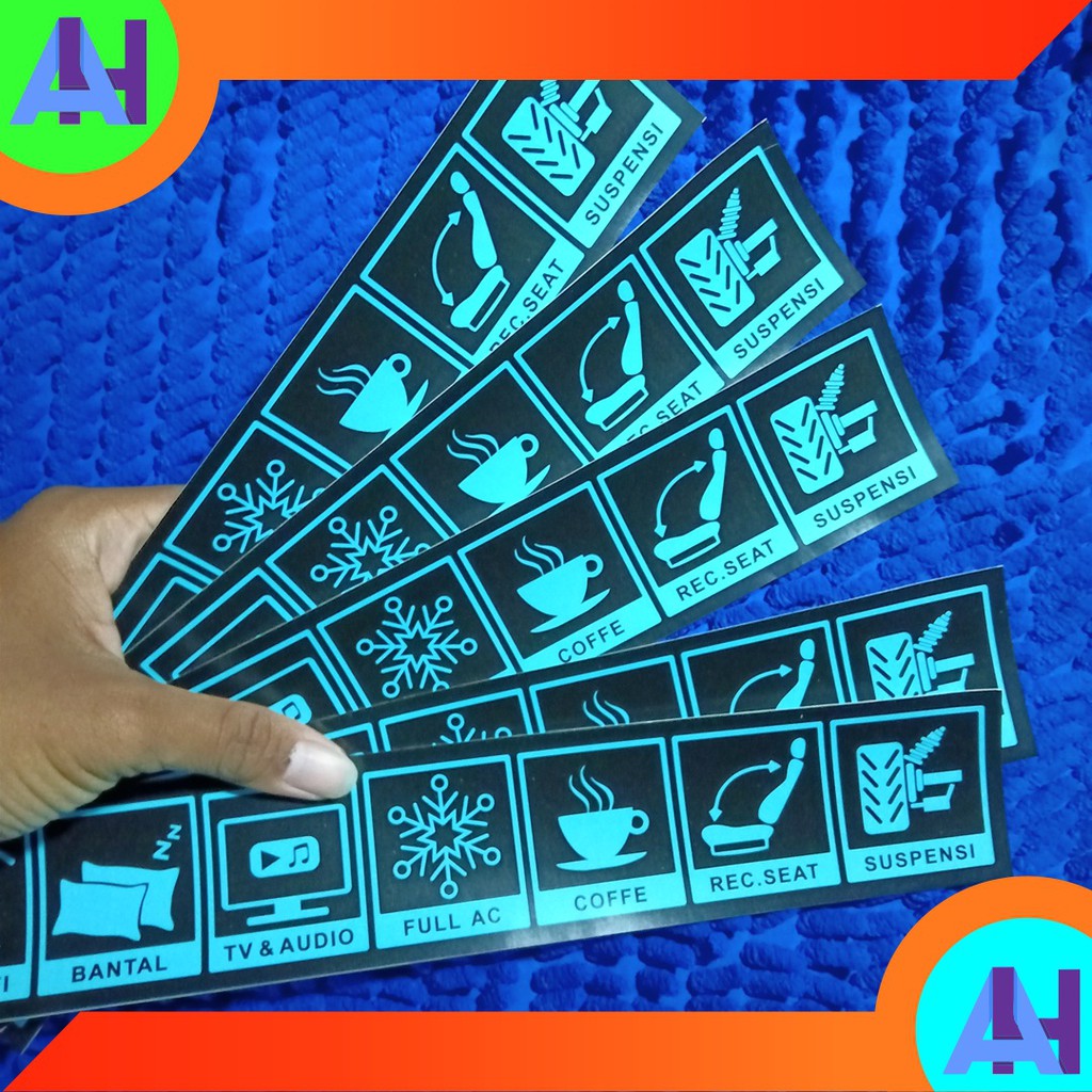 Jual (isi 04) Sticker Kaca Mobil. Bus Truk atau Mobil. Bahan Transparan ...