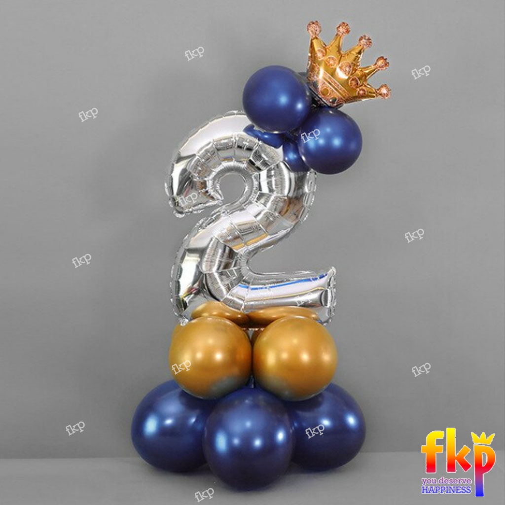 Jual FUN KIDS PARTY Balon Angka Tower Ulang Tahun Anak / Balon Stand ...