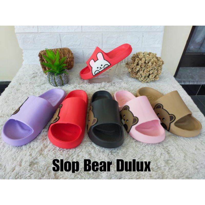 Jual slop beruang dulux/sandal slop | Shopee Indonesia