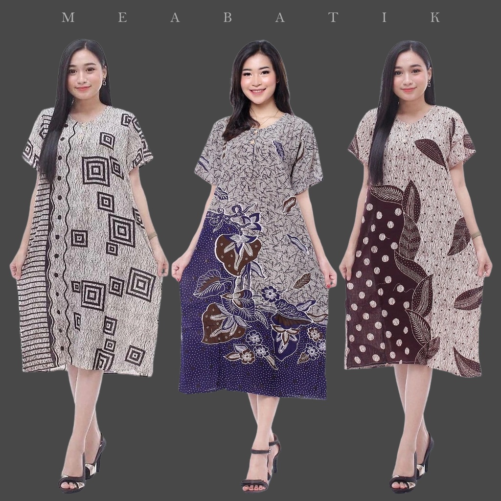Jual Daster Kencana Ungu Batik - Daster Busui LD 105 - Atasan Wanita ...