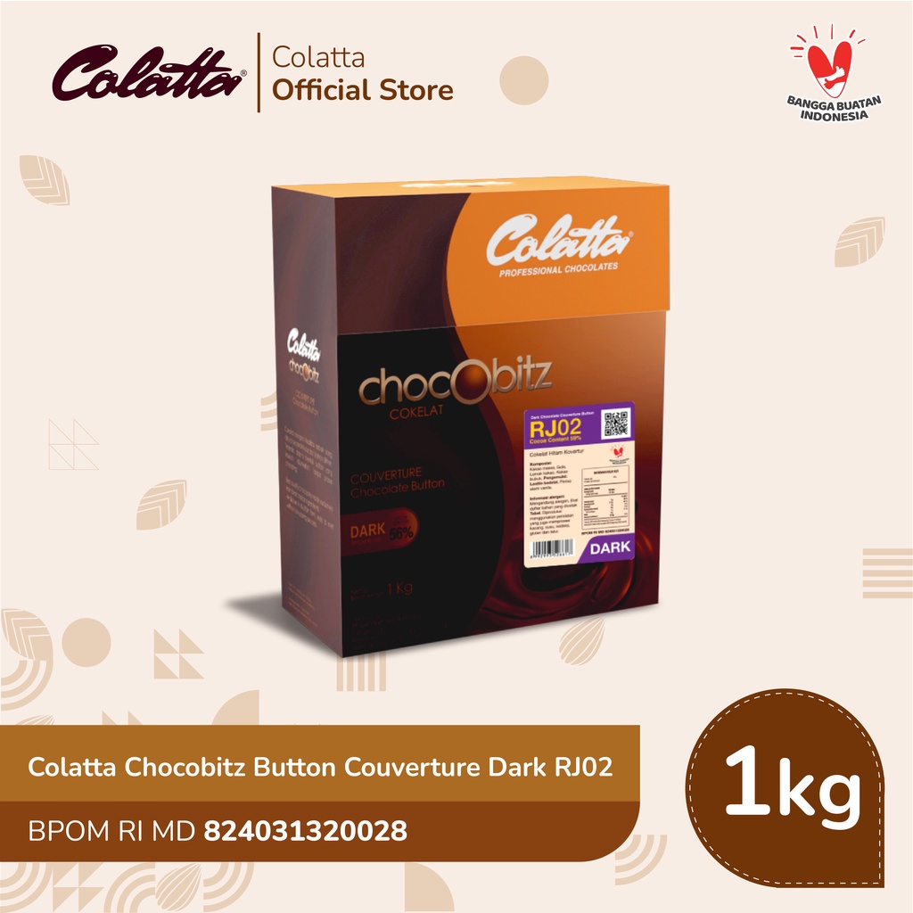 Jual Colatta Chocobitz Button Couverture Dark RJ02 1Kg | Shopee Indonesia
