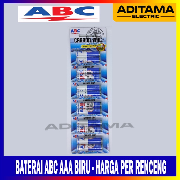 Jual BATERAI ABC BIRU AAA A3| ABC BATTERY BIRU AAA PER RENCENG ISI ...