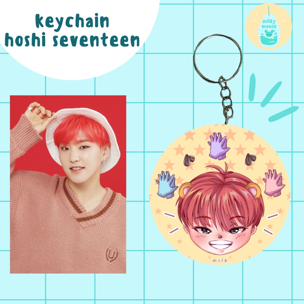 Jual Keychain Hoshi Keyring gantungan Kunci Hoshi Seventeen Clap Era ...