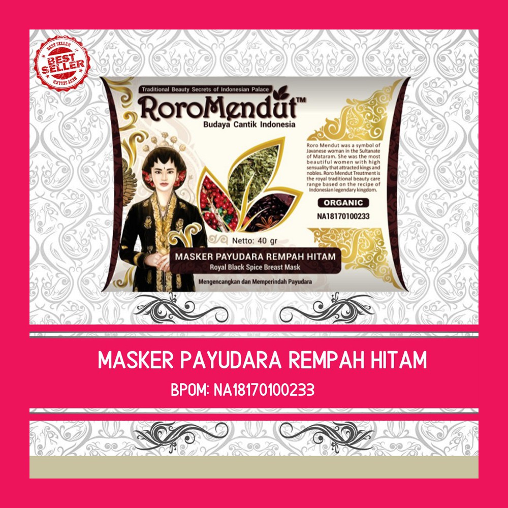 Jual Roro Mendut Masker Payudara Rempah Hitam - 40 GRAM | Shopee Indonesia