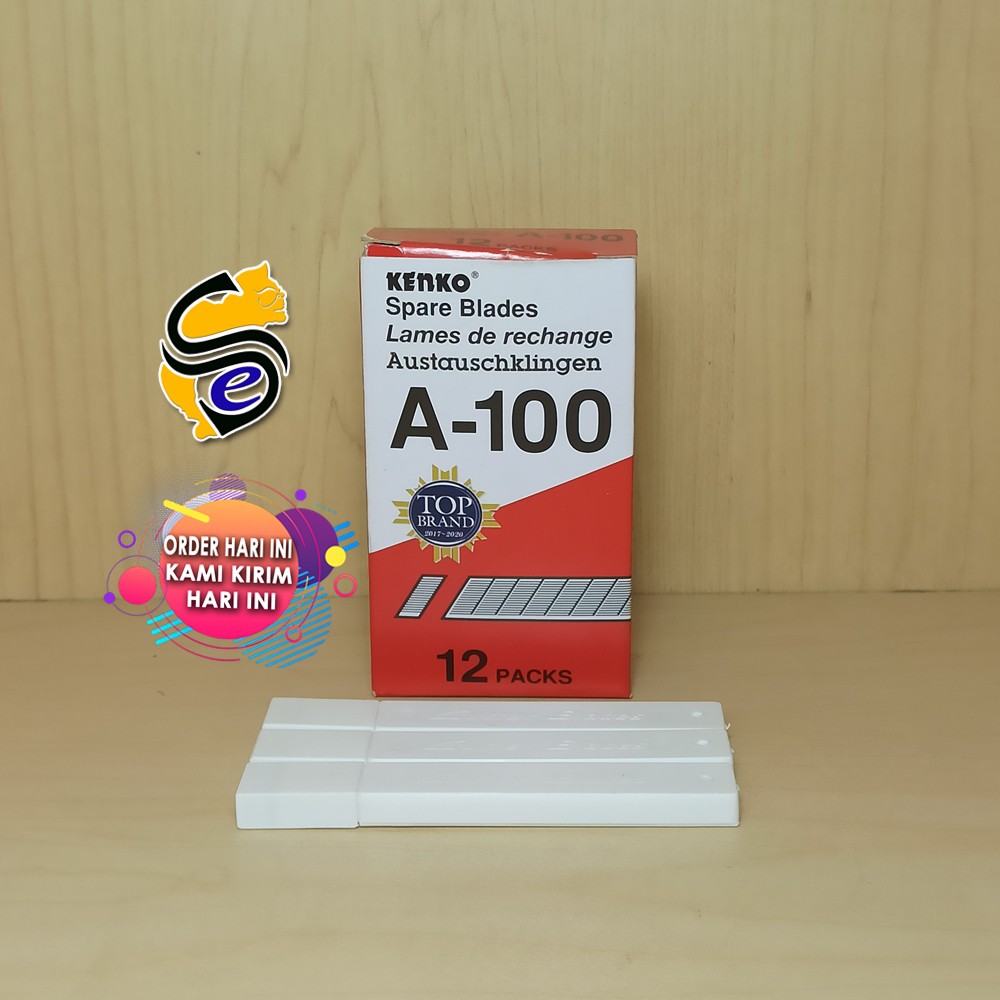 Jual Isi Ulang Cutter Kecil Merk Kenko A-100 1Box isi 12 Pack, 1Pack ...