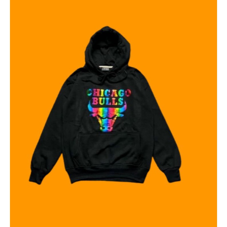 Jual Hoodie Chicago Bulls Teks Logo Banteng Pelangi Full Tag | Shopee ...