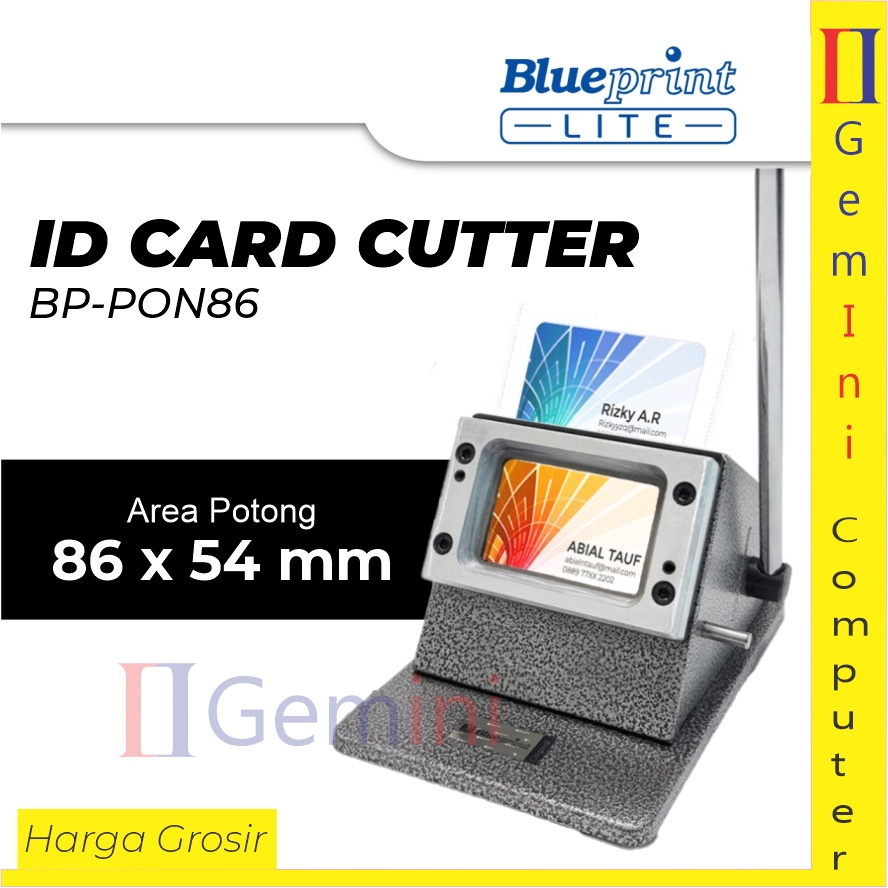 Jual Alat Potong ID Card Blueprint / Plong ID Card / PVC Card Cutter ...