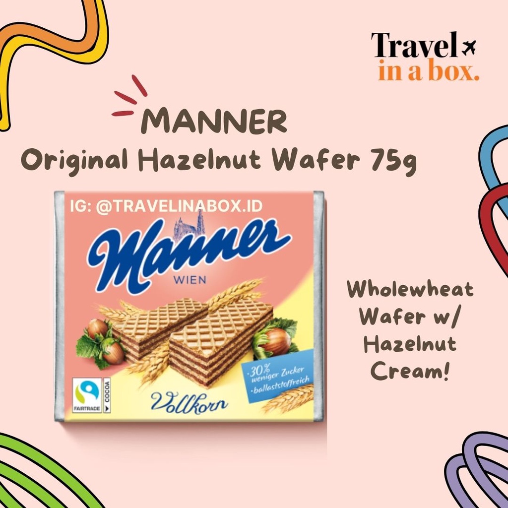 Jual Manner Whole Wheat Hazelnut Wafer 75g (Snack Import Germany ...