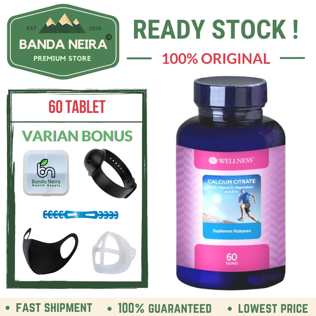 Jual WELLNESS Calcium Citrate / Menjaga Kesehatan Tulang 60 Tablet ...