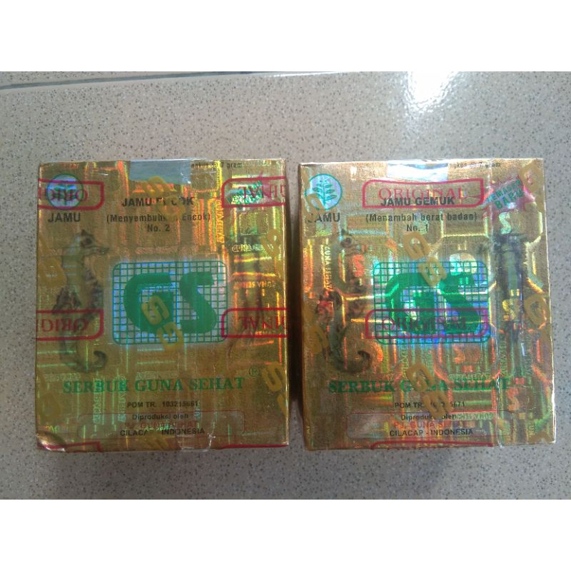 Jual jamu GS no 1 no 2 guna sehat - isi 25 bungkus @7gr | Shopee Indonesia