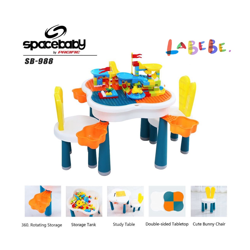 Jual Meja Lego Spacebaby SB 988 Multifunctional Table 6in1 Meja LEGO ...