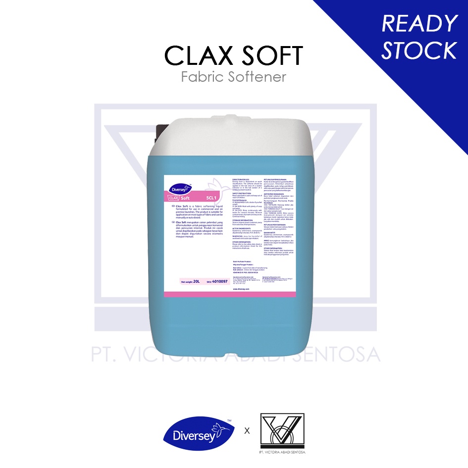 Jual Diversey Clax Soft - Fabric Softener / Pelembut Pakaian Laundry ...