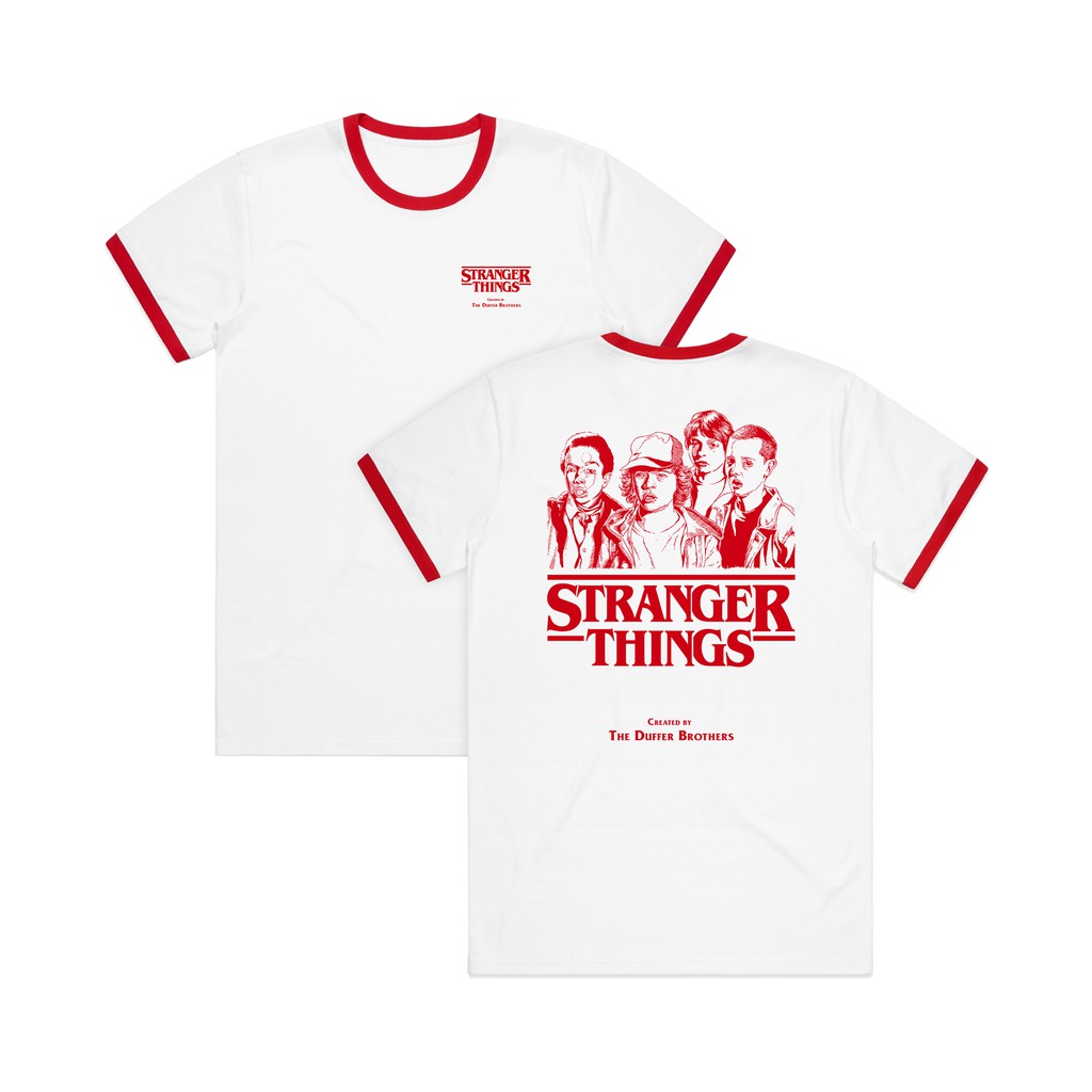 Jual Kaos Stranger Things Ringer Tee Movie T-shirt | Shopee Indonesia