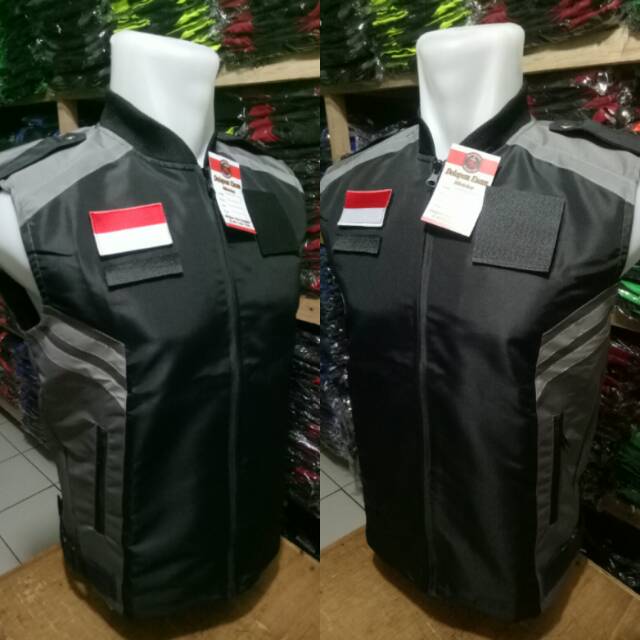 Jual Rompi biker taslan blackgrey rompi motor size XXL | Shopee Indonesia