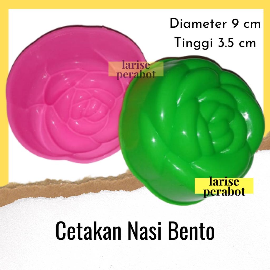Jual Cetakan Nasi Bento puding Bunga Mawar Besar | Shopee Indonesia