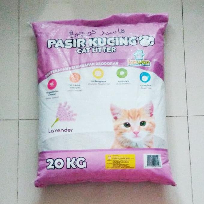 Jual Pasir Kucing Kawan Lavender 20kg 20 kg Aroma Harum Gumpal Wangi Cat Litter | Shopee Indonesia