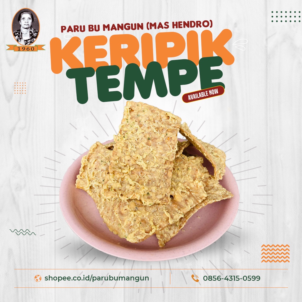 Jual Bu Mangun Keripik Tempe (250gr) | Shopee Indonesia