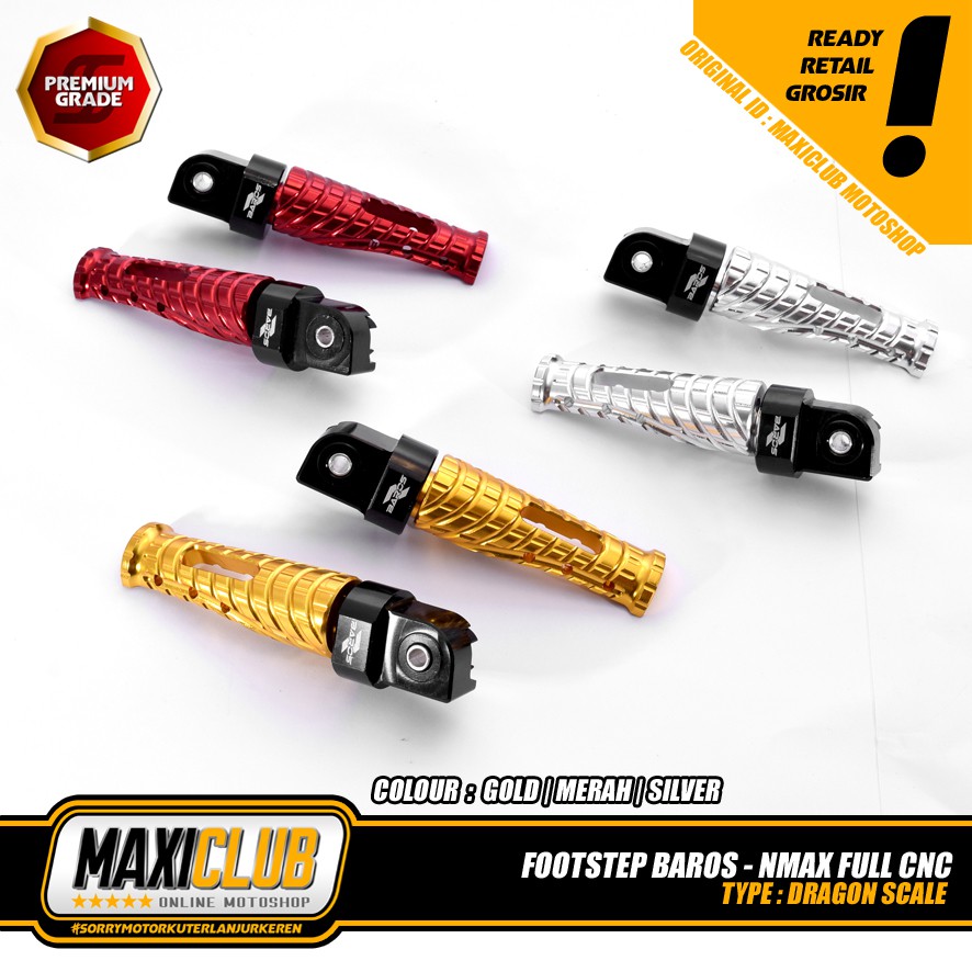 Jual variasi nmax fostep injakan kaki belakang footstep BAROS sisik ...
