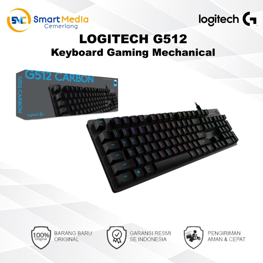 Jual Logitech G512 Keyboard Gaming Mechanical RGB Lighting | Shopee ...