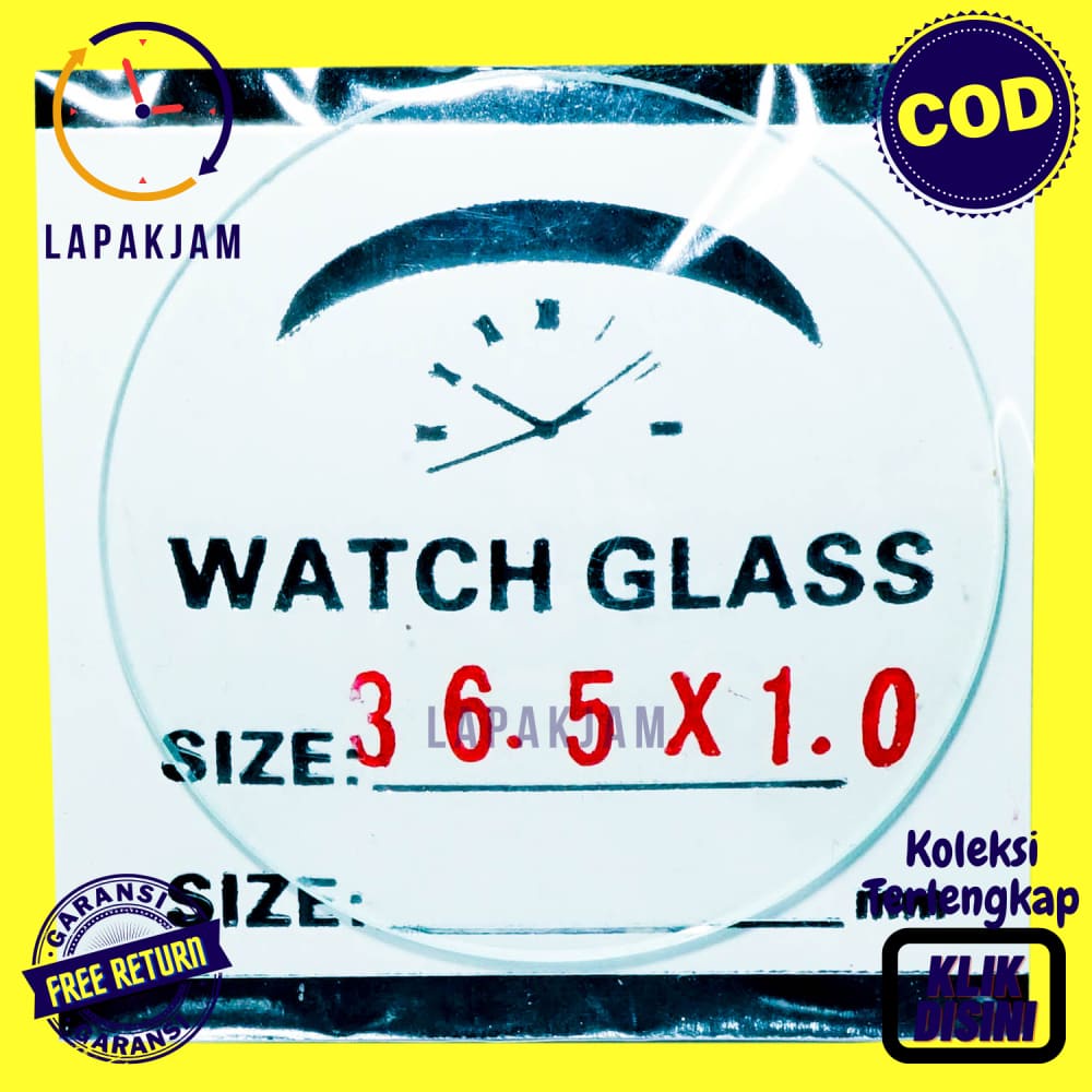 Jual Kaca Jam Kaca Bahan Watch Glass PNC-365 3,65 cm Murah | Shopee ...