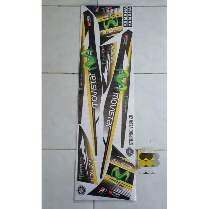 Jual Striping Lis Sticker Motor Variasi YAMAHA VEGA ZR VEGA RR MOVISTAR ...
