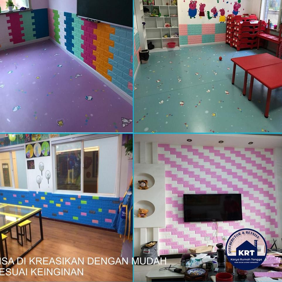 Jual KS WALL FOAM 3D 70x77CM | Wallpaper Sticker Dinding DIY Bata ...
