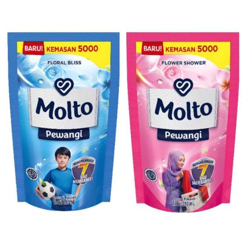 Jual Molto pewangi pakaian 280ml kemasan 5000 | Shopee Indonesia