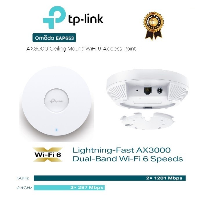 Jual TPLINK EAP653 EAP-653 AX3000 Ceiling Mount WiFi 6 Access Point ...