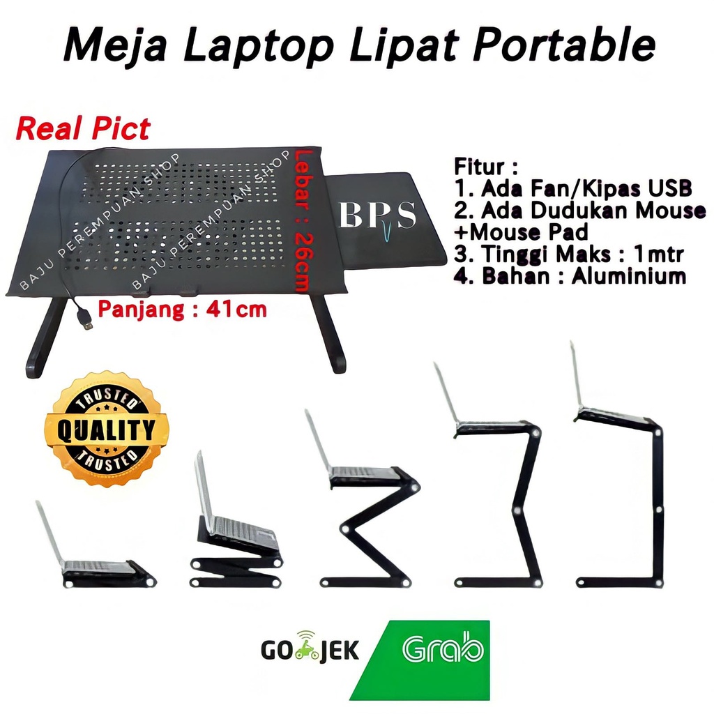 Jual Meja Laptop Portable Ada Kipas Pendingin dan Dudukan Mouse Bahan ...