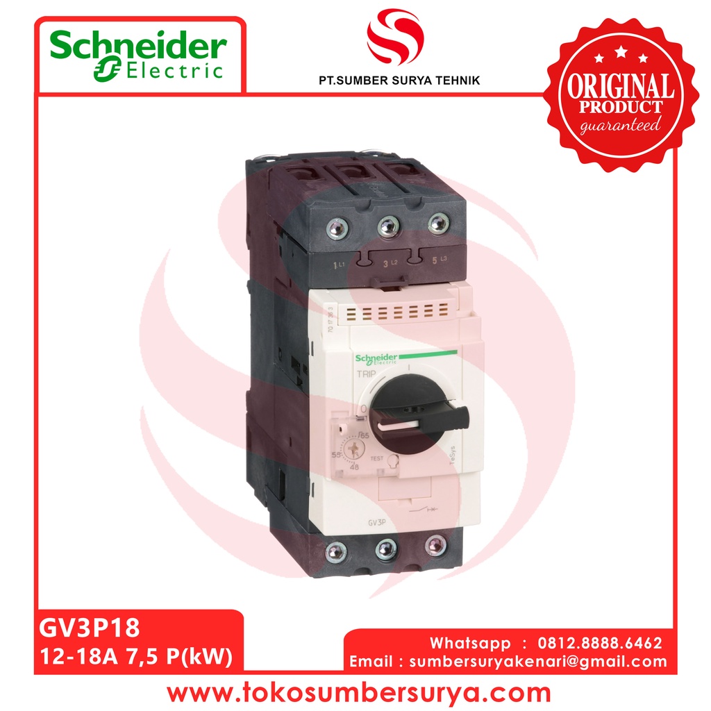 Jual Motor Circuit Breaker GV3P18 Saklar Listrik ON OFF SNI Asli Ori ...