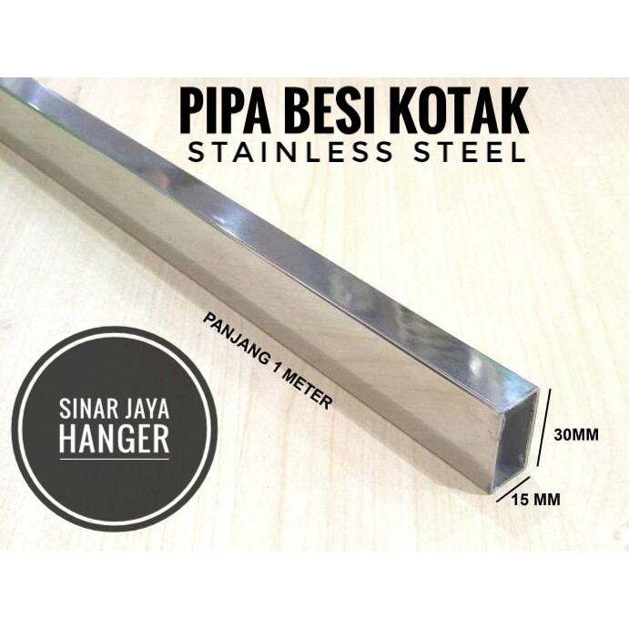Jual Pipa Besi kotak stainless steel ukuran 100cm | Shopee Indonesia