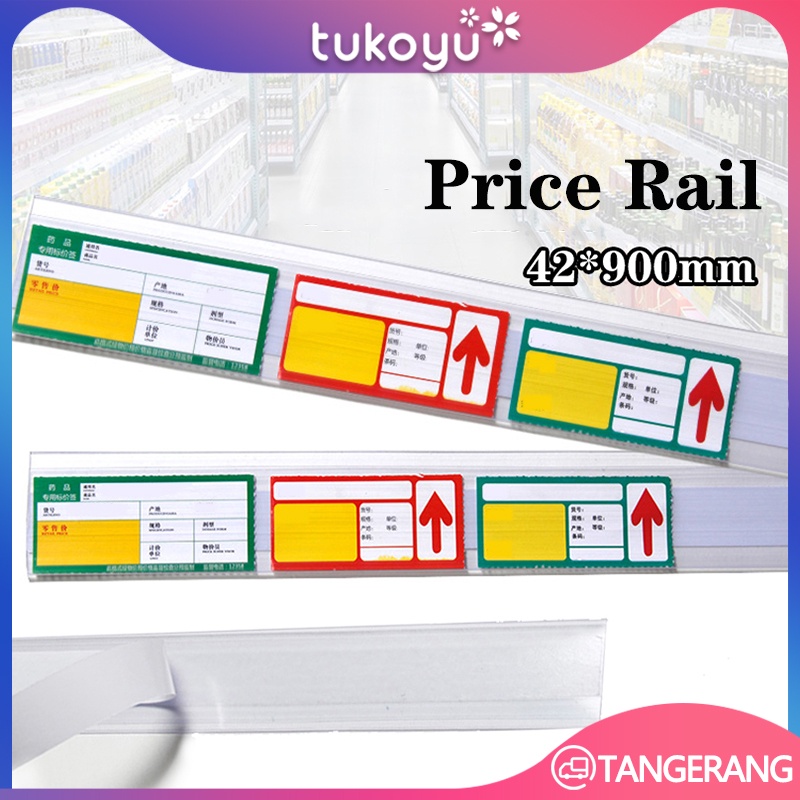 Jual Klip Label Harga/Price Rail Shelf/Mika harga/Tempat Harga Rak ...