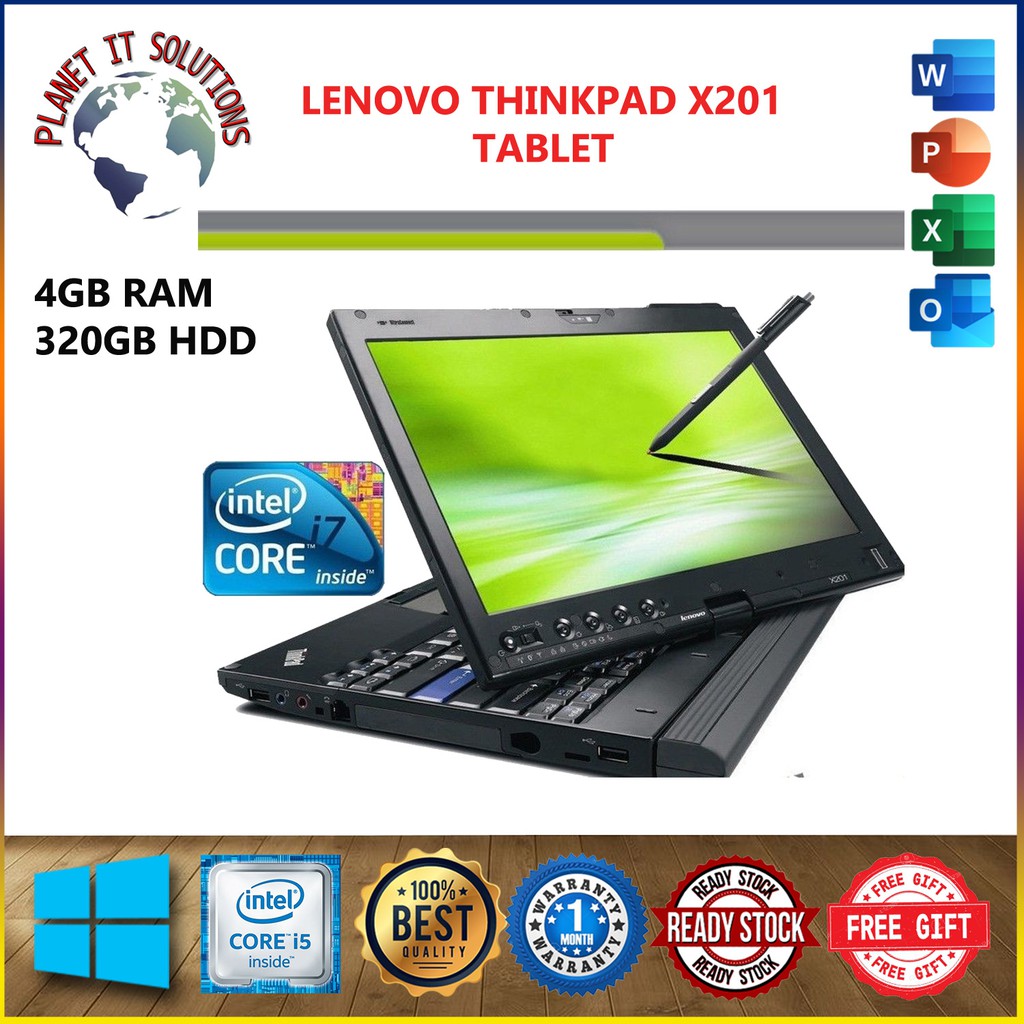 Jual ORIGNAL LENOVO THINKPAD X201 TABLET INTEL CORE i7 GEN 1ST 4GB RAM ...
