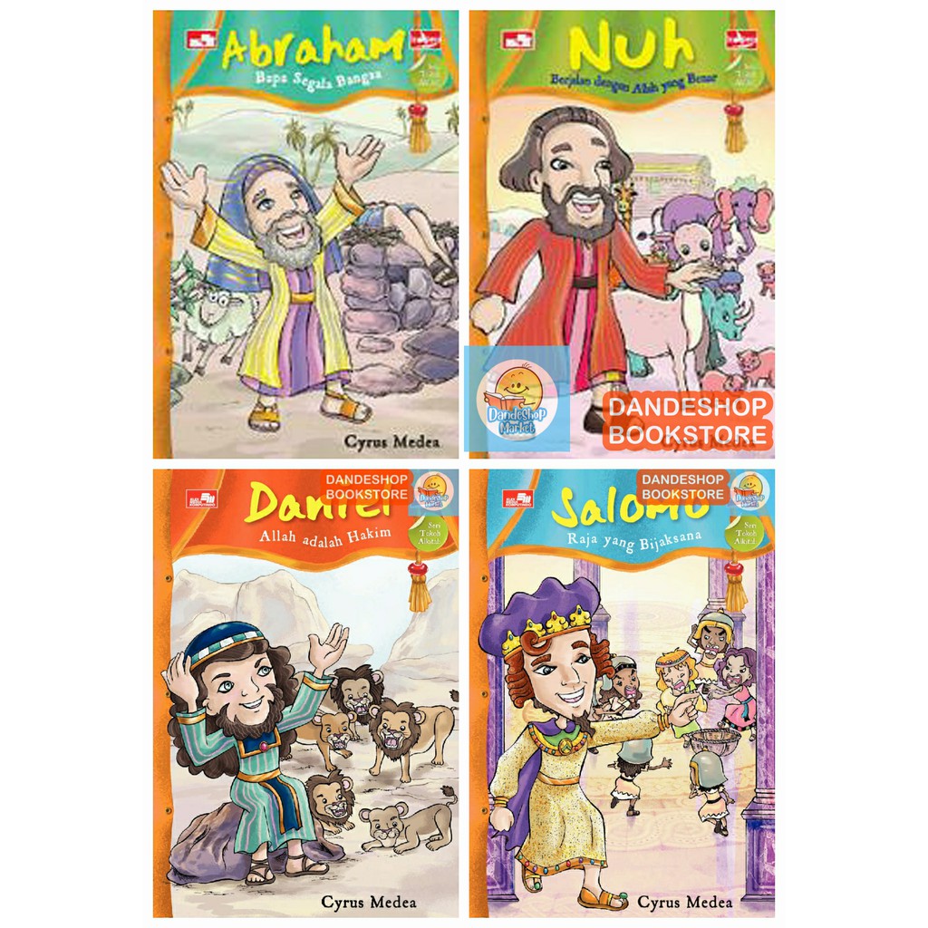 Jual Seri Tokoh Alkitab - Daniel Yusuf Daud Nuh Abraham Solomon Komik ...