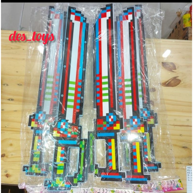 Jual MAINAN ANAK PEDANG MINECRAFTT NYALA/SENJATA MINE CRAFTT NYALA DAN ...
