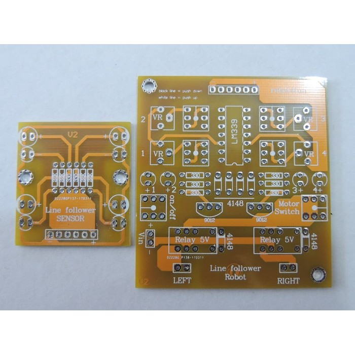 Jual PCB Set Line Follower Tracer Analog 4 VR 4 Sensor main board ...