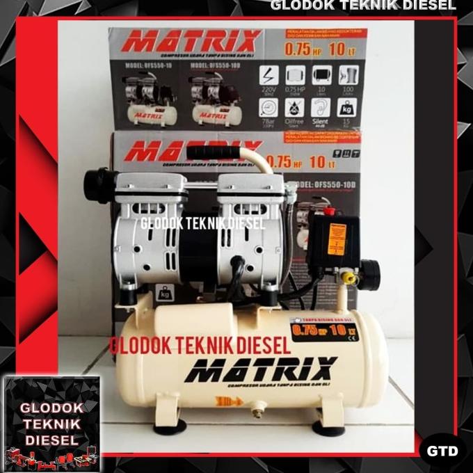 Jual KOMPRESOR ANGIN OILLESS AIR COMPRESSOR 3/4 HP 9 LITER ORIGINAL ...