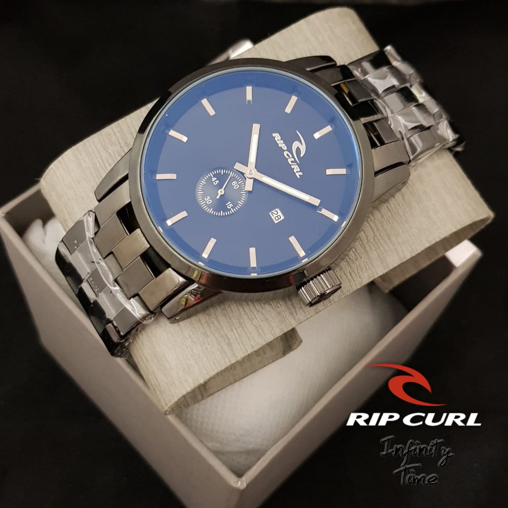 Jual Jam Tangan Ripcurl Detroit Pria Cowok Analog Rantai Stainless ...