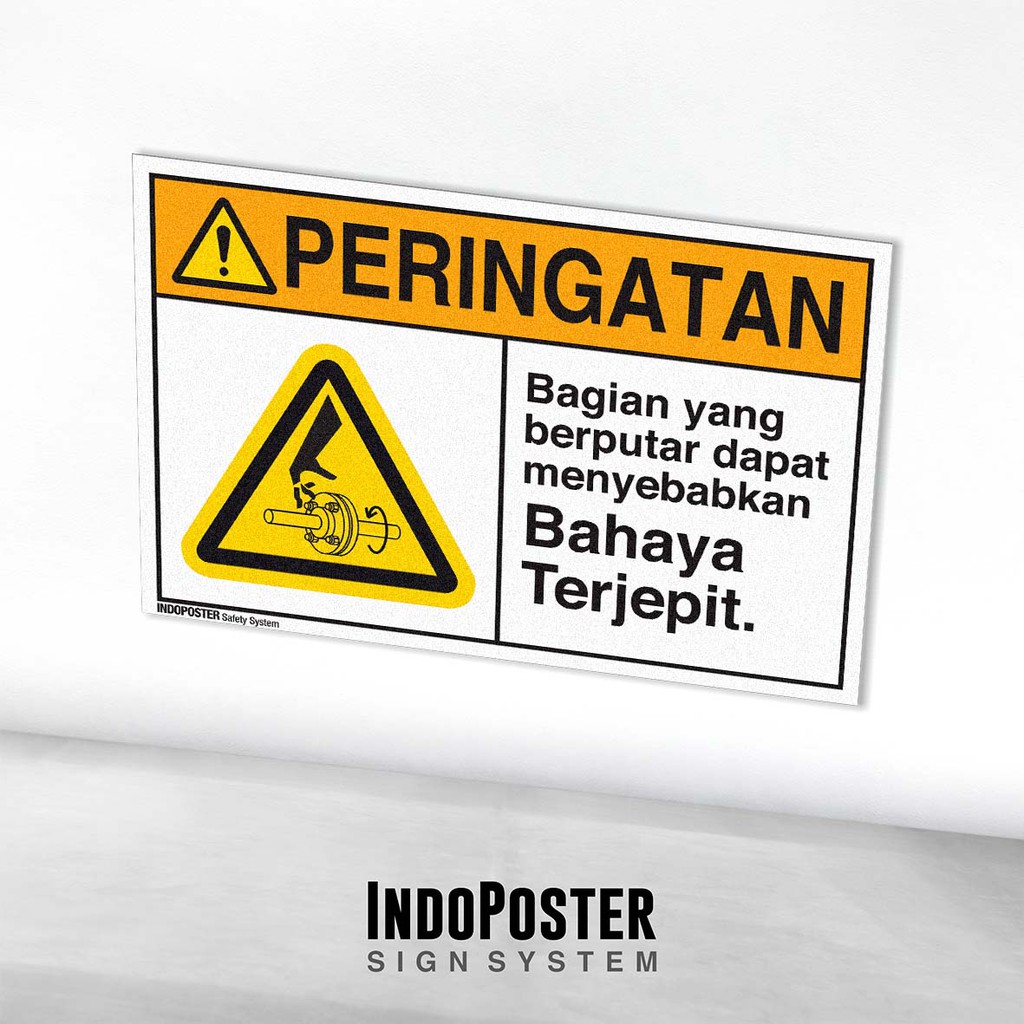 Jual Stiker Safety Sign Rambu K3 ANSI Bahaya Terjepit Oleh Bagian Yang ...