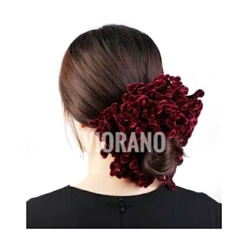 Jual Ikat Rambut Cendol Cepol Ubur-ubur Jumbo Kunciran Rambut Cepol ...