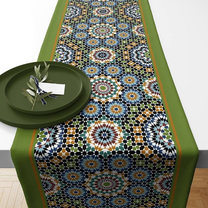 Jual Table Runner Taplak Meja Motif Bohemian Turkish Maroko Arabic ...
