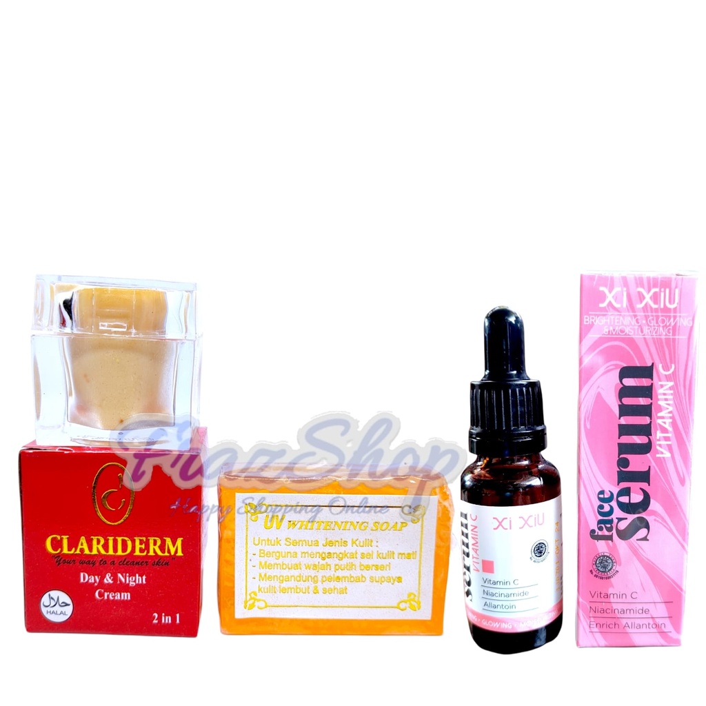 Jual Cream Clariderm Plus Sabun Walet Oren Plus Serum Xiuxiu Glow Face ...