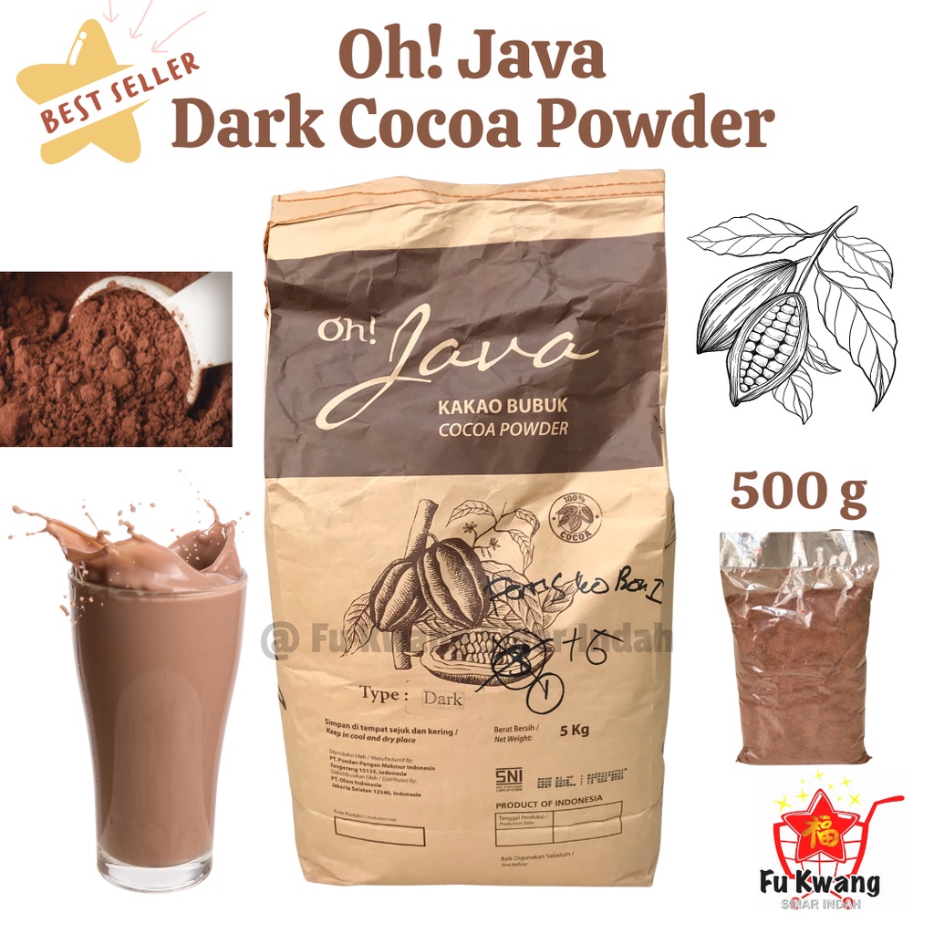 Jual Cokelat Bubuk / Dark Cocoa Powder / Dark Chocolate Oh! Java 500 ...