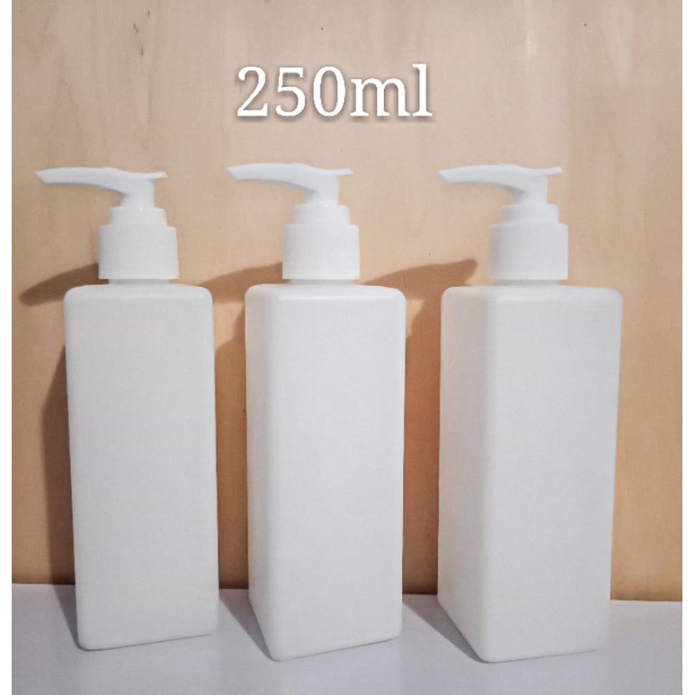 Jual REFIL BOTOL SABUN / KOSMETIK HDPE KOTAK 250ML PUTIH SUSU | Shopee ...