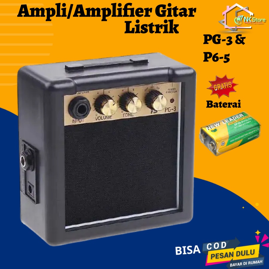 Jual Ampli Amplifier Gitar Guitar Listrik Akuistik Mini Murah 3W - PG-3 ...
