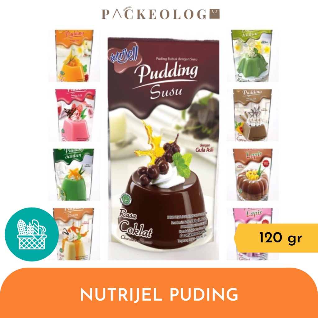 Jual Puding Nutrijell 120 gr Vanila Coklat Susu Belgian Chocolate Gula ...