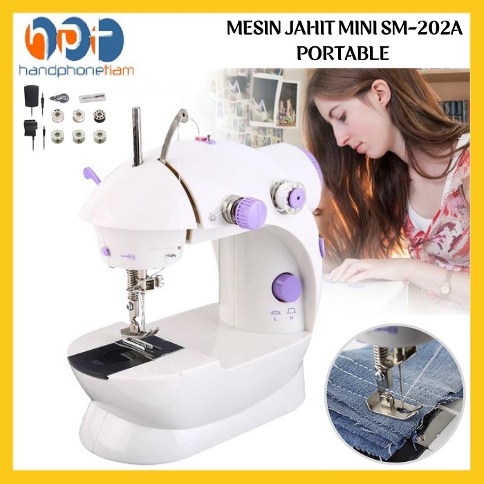 Jual Mesin Jahit Mini Portable SM-202A | Sewing Machine Elektrik 4in1 ...