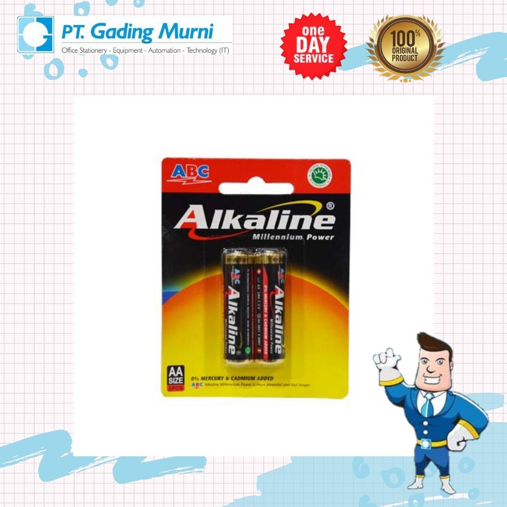 Jual BATERAI ABC ALKALINE LR 06 2B MP | Shopee Indonesia