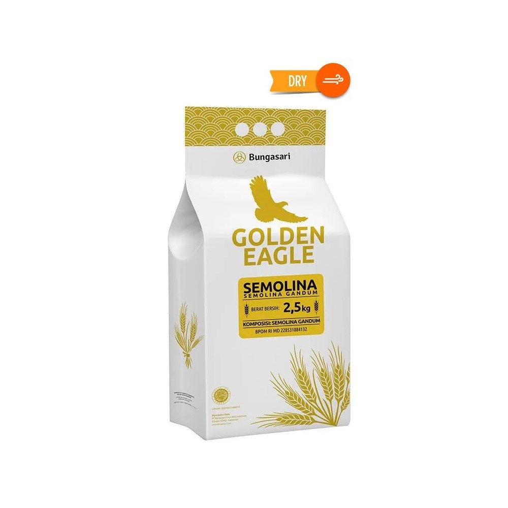 Jual Golden Eagle Tepung Gandum Semolina / Semolina Wheat Flour 2.5 Kg ...